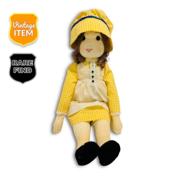 Unbranded | Toys | Vintage 22 Inch Girl With Freckles Doll In Yellow ...
